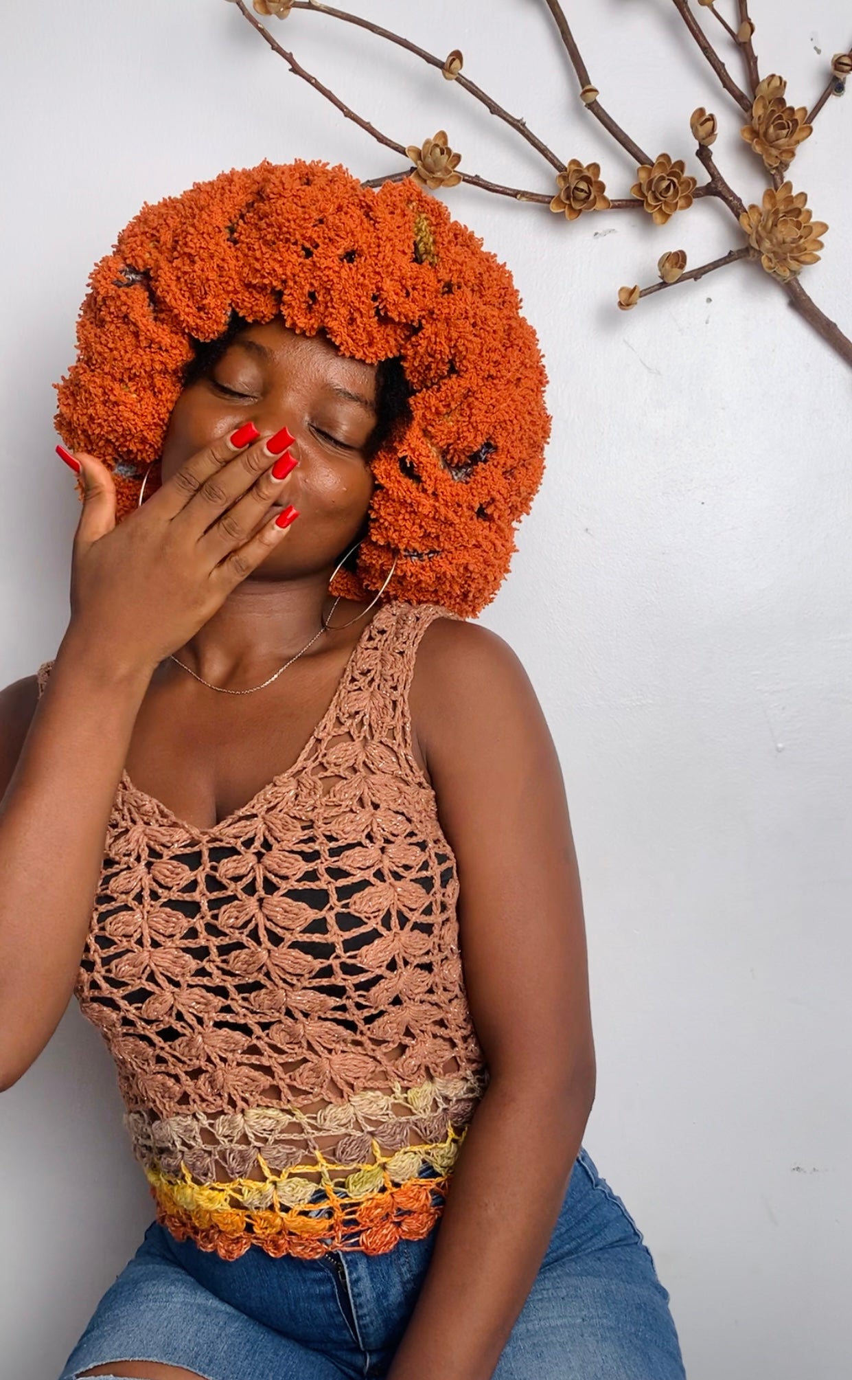 Custom Ruffled Hat (Your own preferred color)