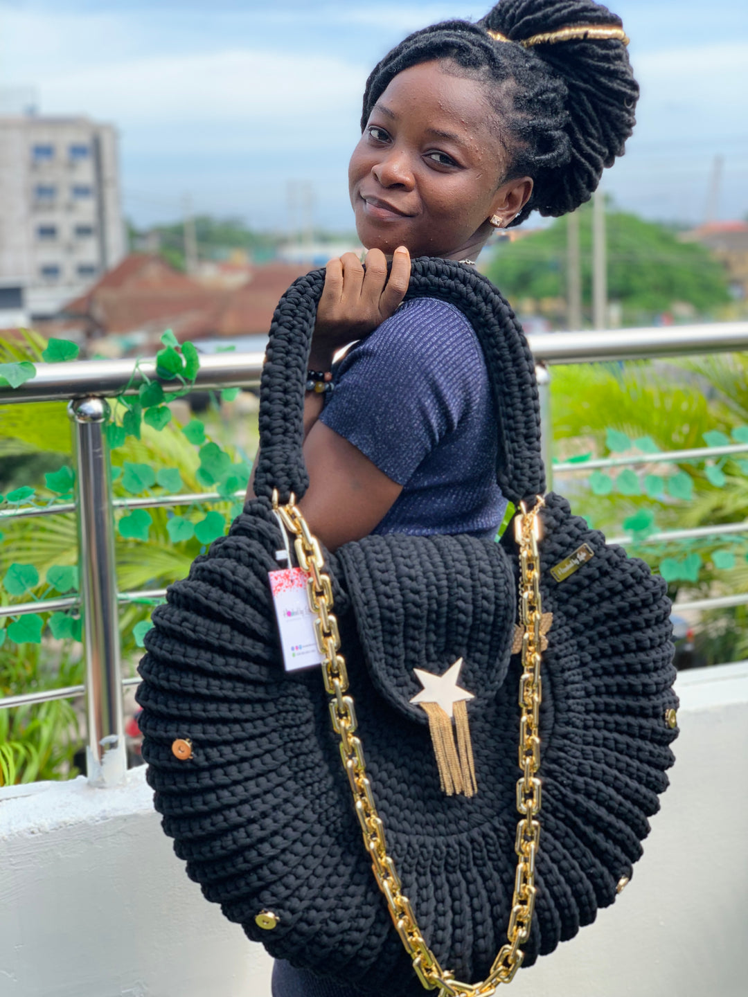 'Fola' XXXL Bag (16" x 6") – Hooked by Lade